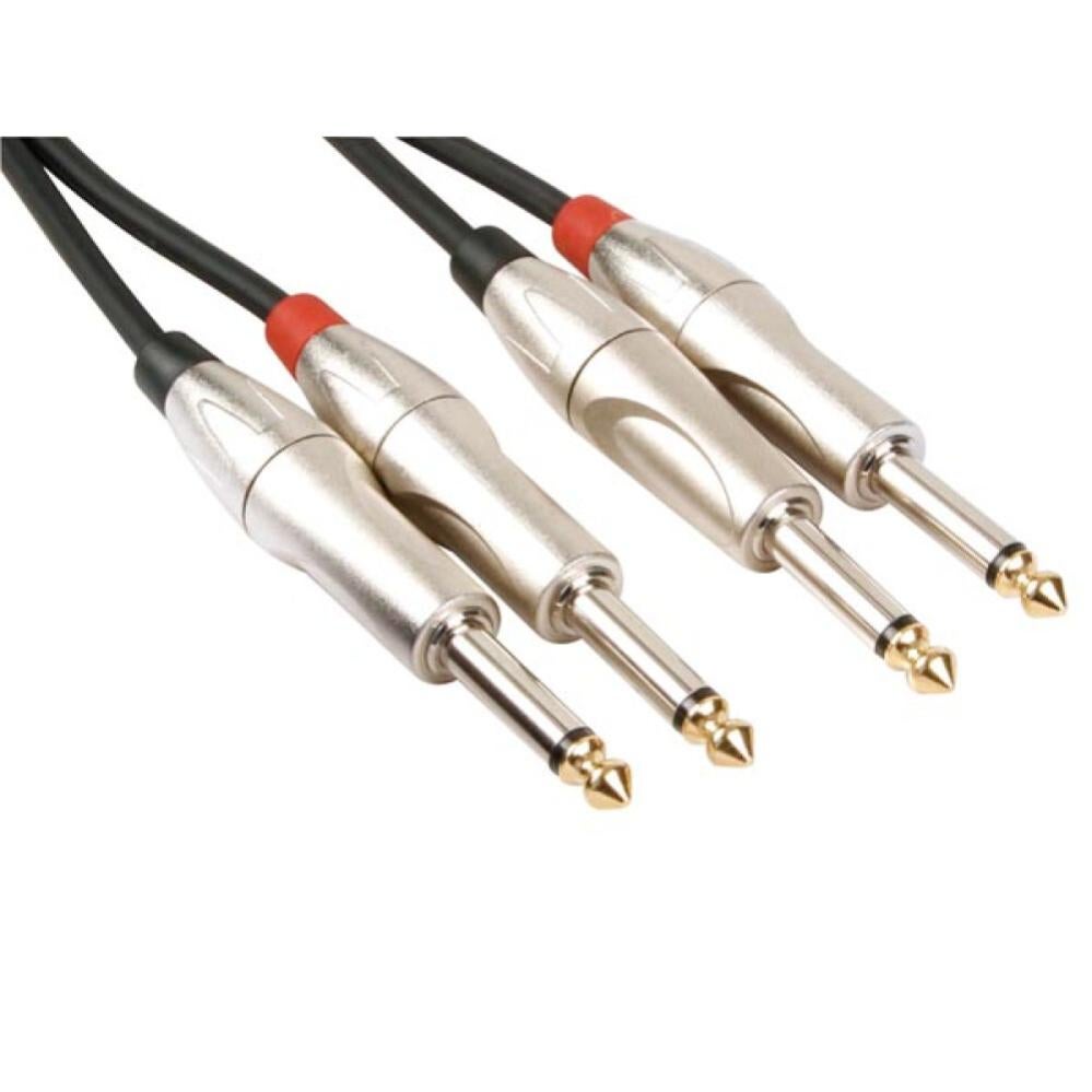 CÂBLE JACK - 2 x JACK 6.35 mm vers 2 x JACK 6.35 mm - MONO - 5 m ...