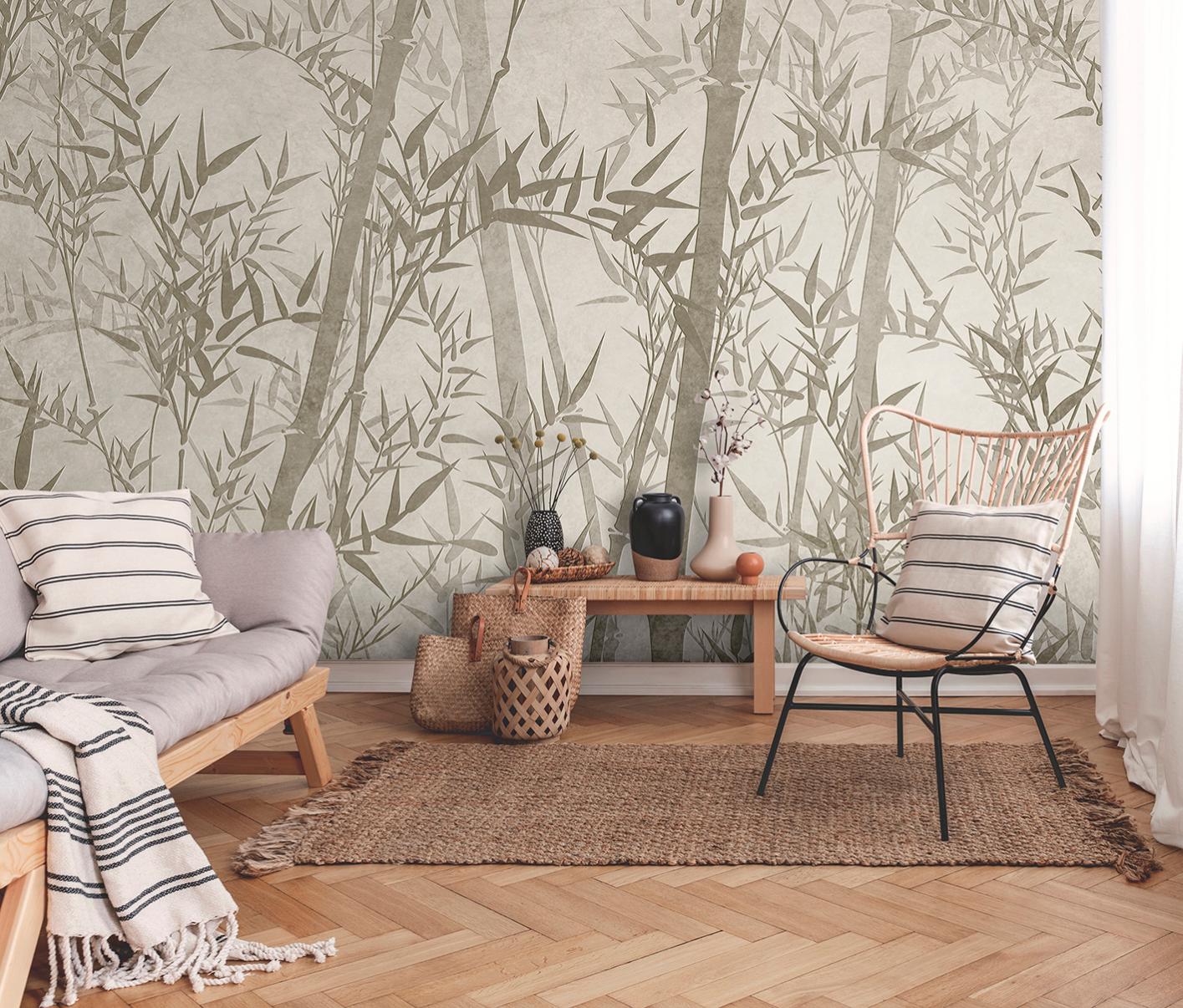 Mural Bamboo brown Vinilo 371x280 | Leroy Merlin