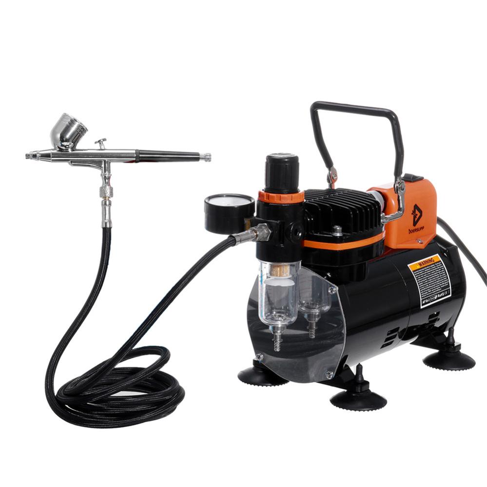 Compressore aereo AF18K-2 122W 20-23L/min con pistole aerografiche ...