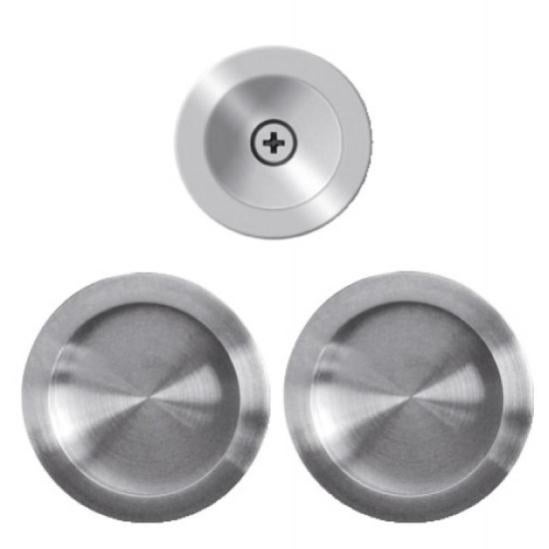 Manœuvres rosace ronde pour porte coulissante usinage Ø 48 mm inox ...