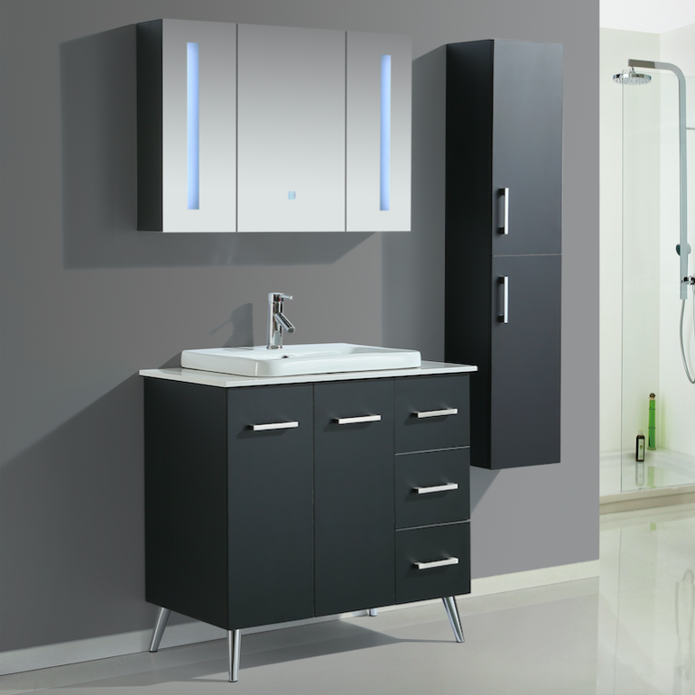 Mobile Arredo Bagno Space England 120 cm Moderno + Colonna Arredo ...