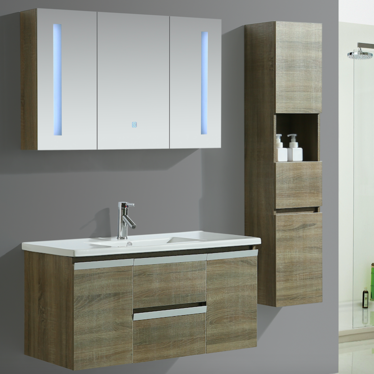 Mobile Arredo Bagno Venice 100 cm Spazioso + Colonna Arredo | Leroy Merlin