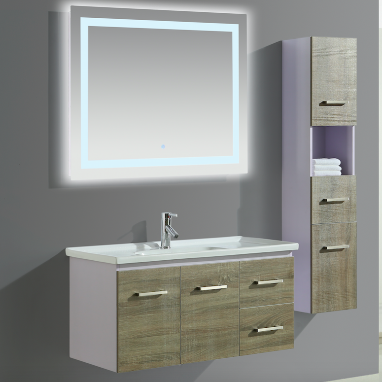 Mobile Arredo Bagno Istambul 100 cm Spazioso + Colonna Arredo | Leroy ...