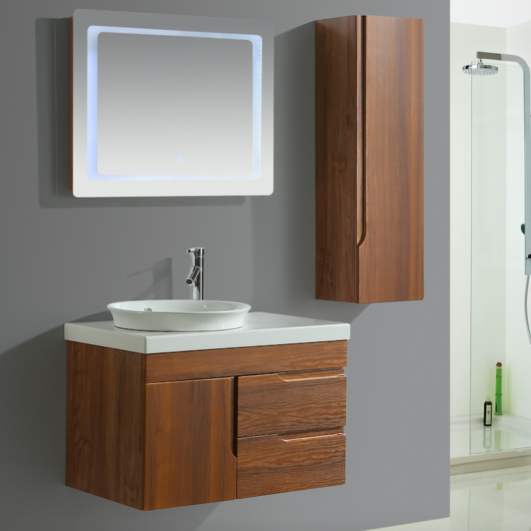 Mobile Arredo Bagno Las Vegas 80 cm Moderno + Colonna Arredo | Leroy Merlin