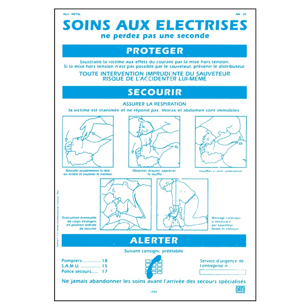 Catu am-20 | catu am-20 - affiche alumetal 'soins aux electrises' | Leroy Merlin