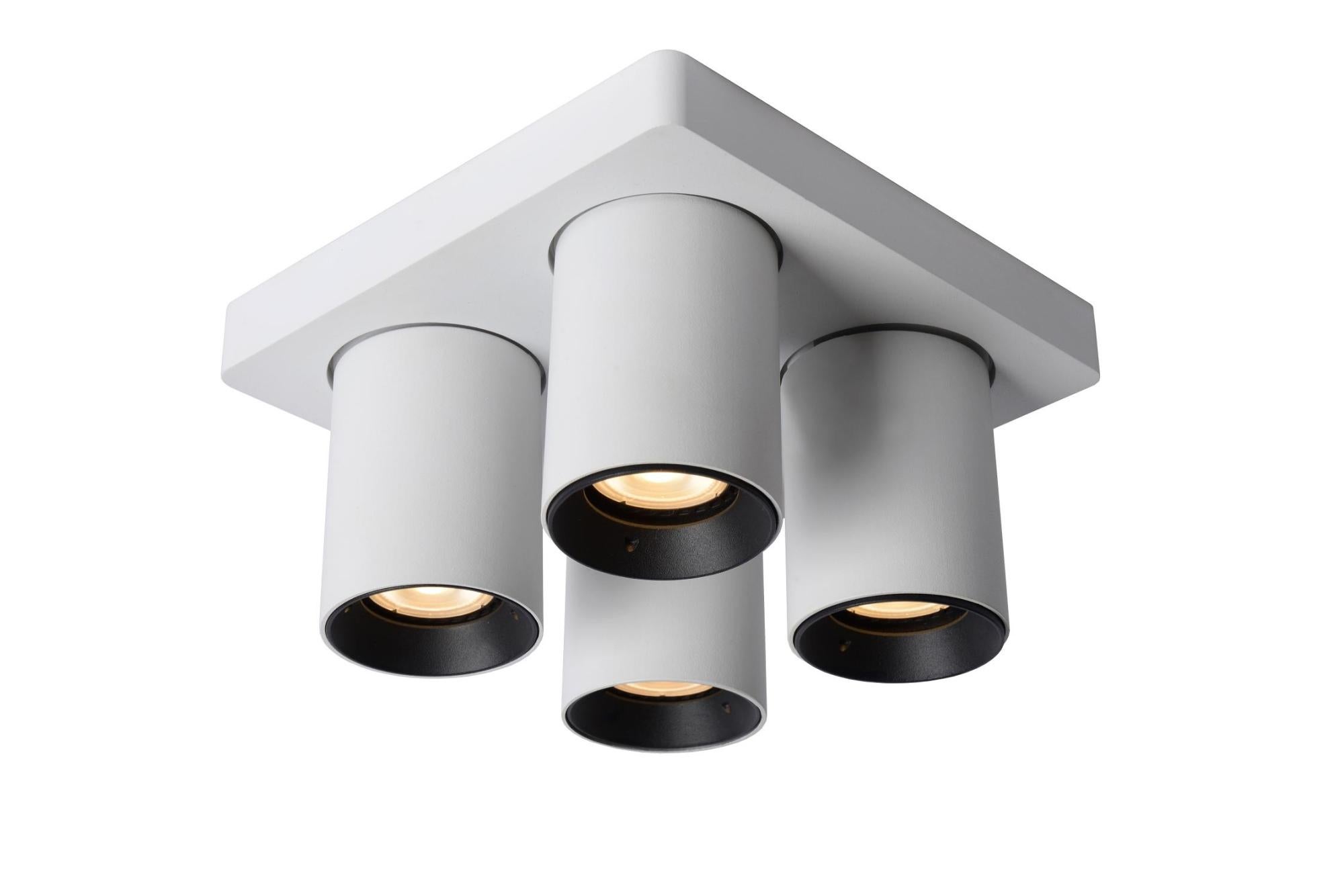 Lucide NIGEL - Foco de techo - LED Dim to warm - GU10 - 4x5W 2200K ...