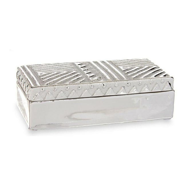 Caja Joyero Cer mica Plateado 10 2 X 6 3 X 20 5 Cm Leroy Merlin Caja Joyero Cer mica Plateado 10 2 X 6 3 X 20 5 Cm Leroy Merlin