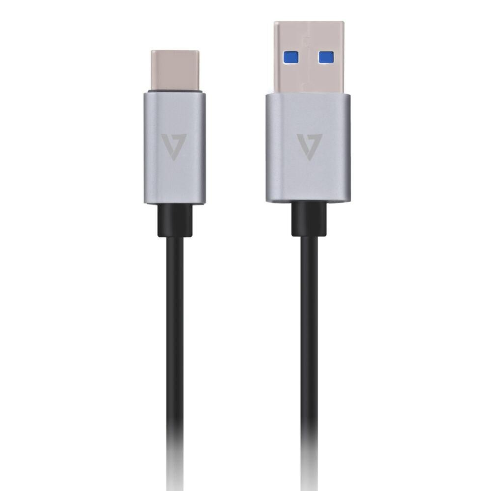 Cable USB A a USB C V7 V7U3.1C-1M-ALUGR-1EC Aluminio | Leroy Merlin