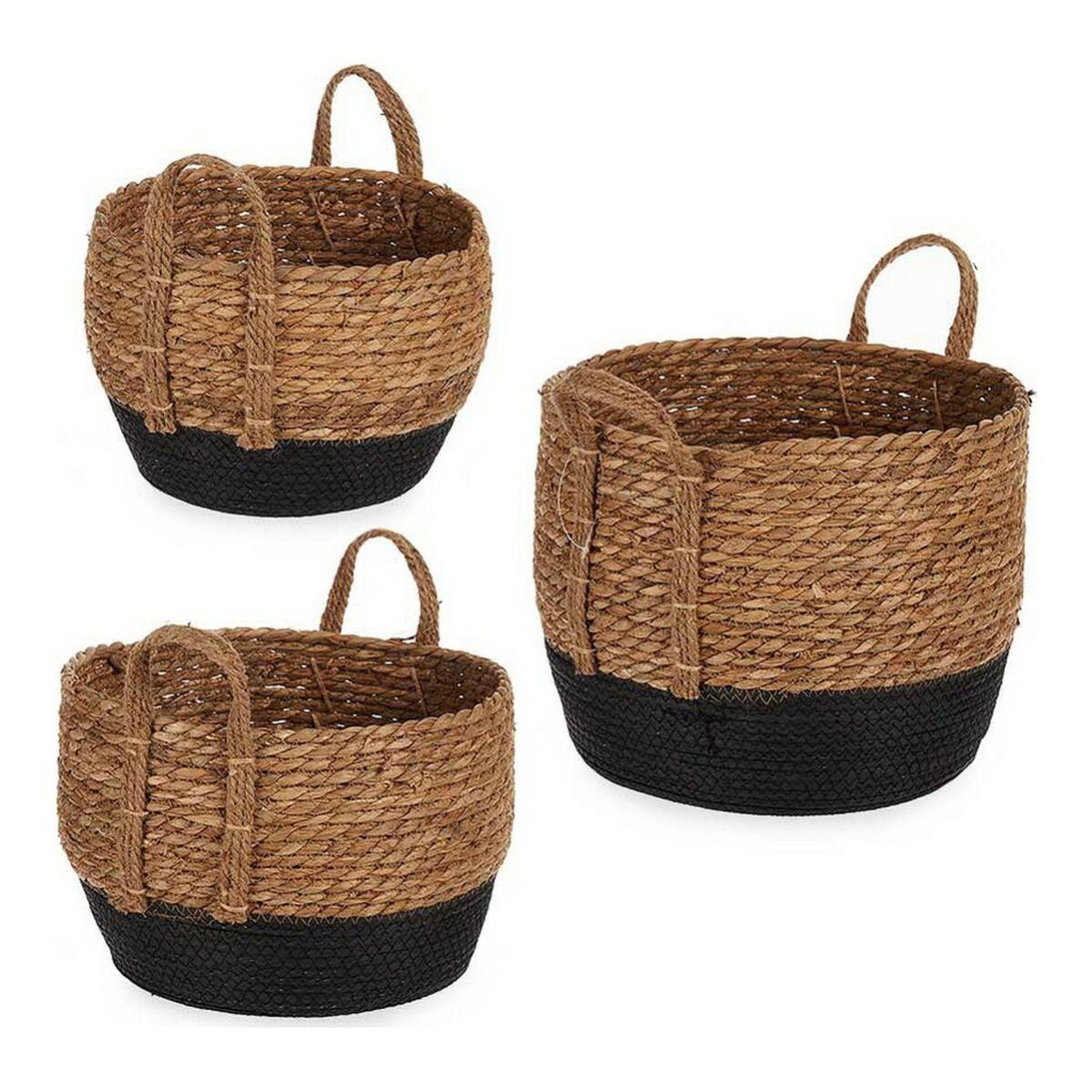 Set de basket Noir Marron Algues marines (3 pcs) | Leroy Merlin