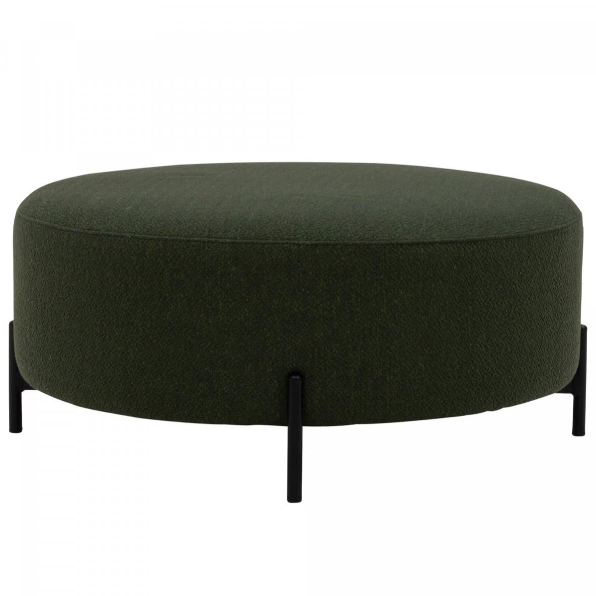 Grand pouf rond 80cm en tissu FOLIO | Leroy Merlin