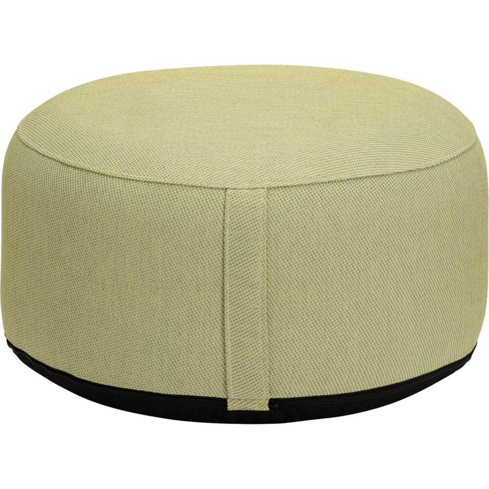 Pouf extérieur Tissu Vert JOLA ALINEA - Diam. 52 x H22 cm | Leroy Merlin
