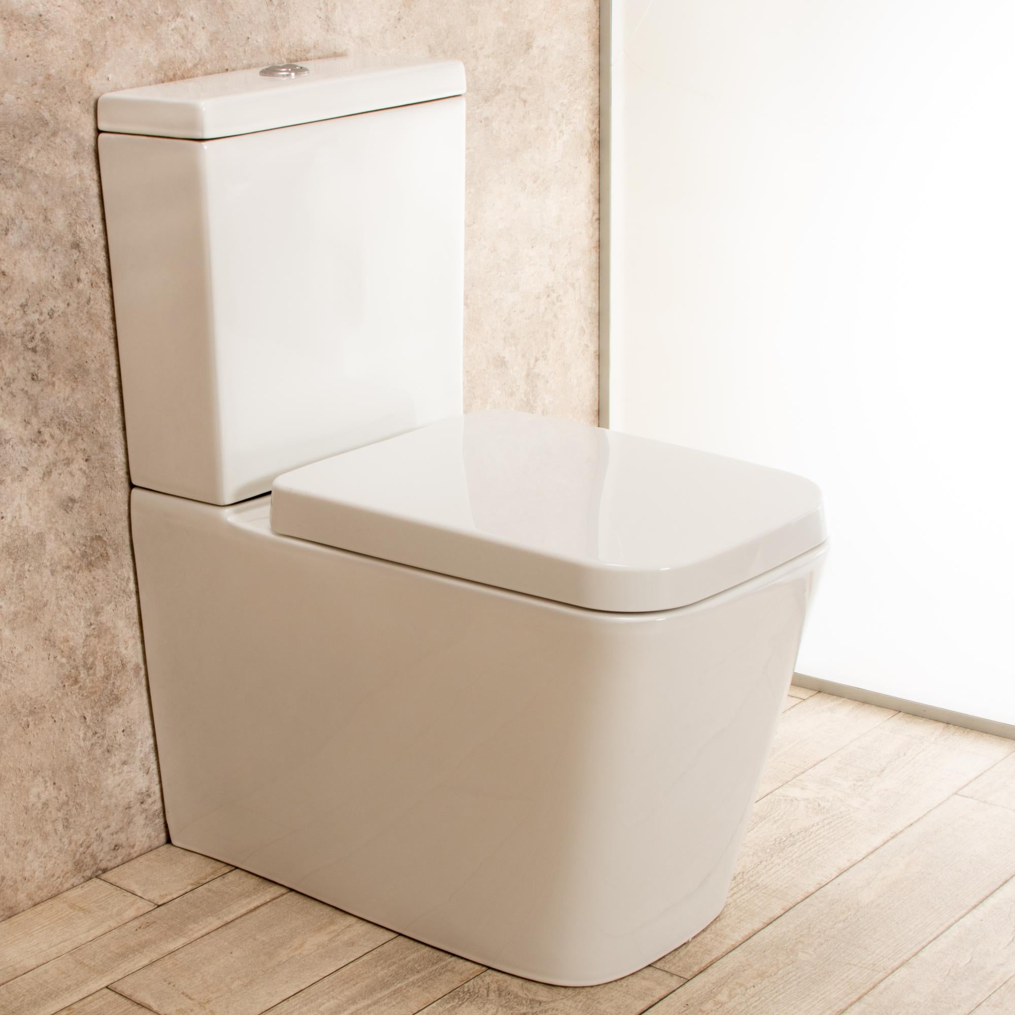WC con Cassetta Esterna Minimal sedile e copri vaso L37xP64xA80cm ...