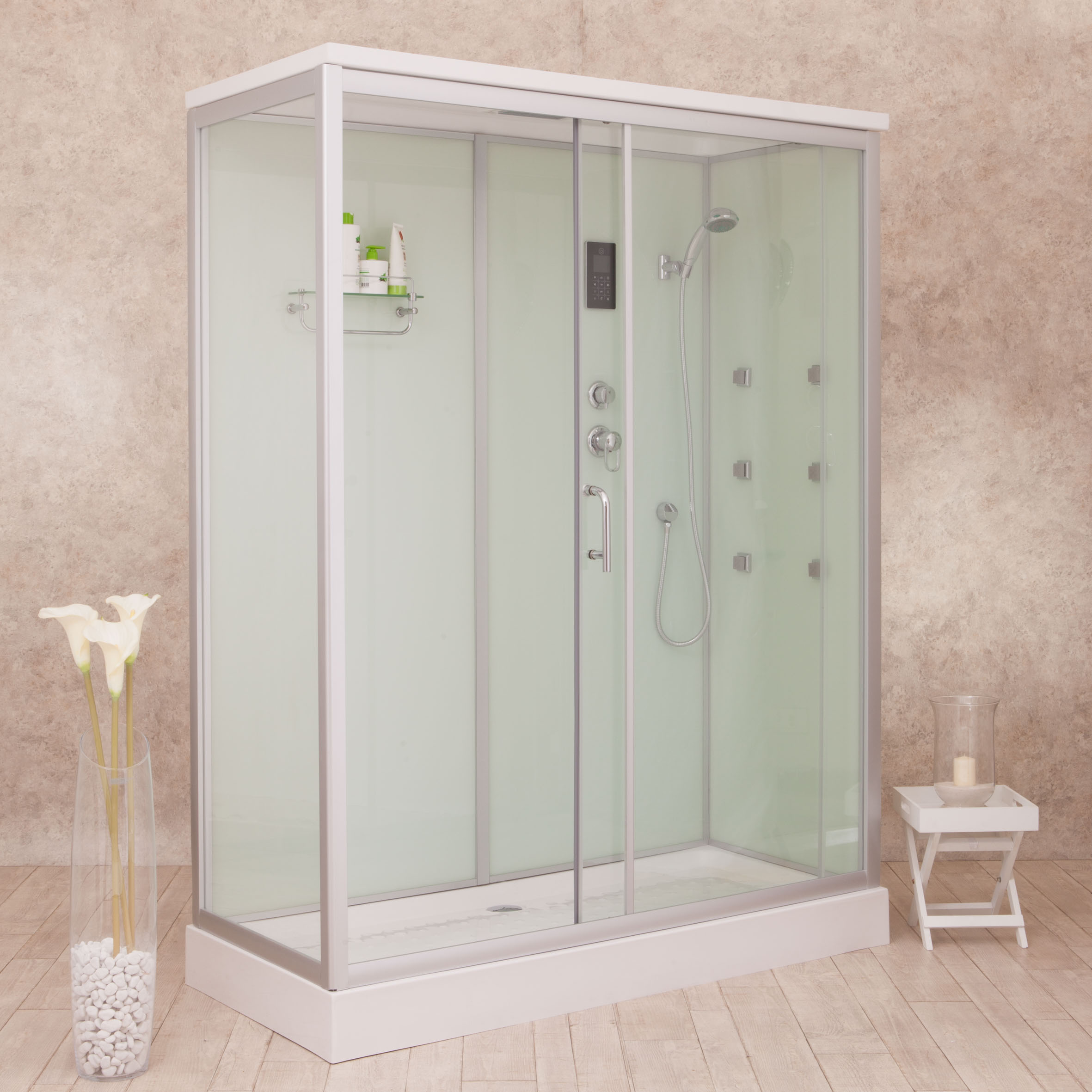 Box Doccia White Air 70x130cm Destra Idromassaggio Multifunzione ...