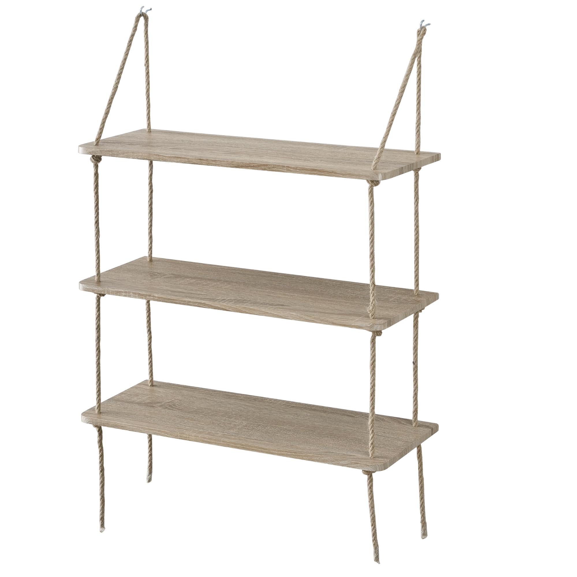 [en.casa] Decorativo scaffale pensile a 3 piani con sospensione cavo in ...