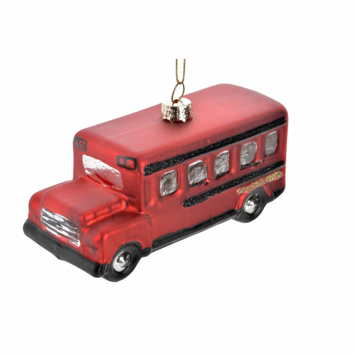 Décoration Suspendue DKD Home Decor Noël Rouge Verre (11.5 x 5.5 x 4.5 ...