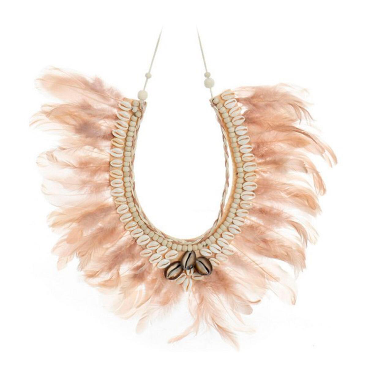 Décoration Suspendue DKD Home Decor Coquillages Plume 40 x 2 x 55 cm ...