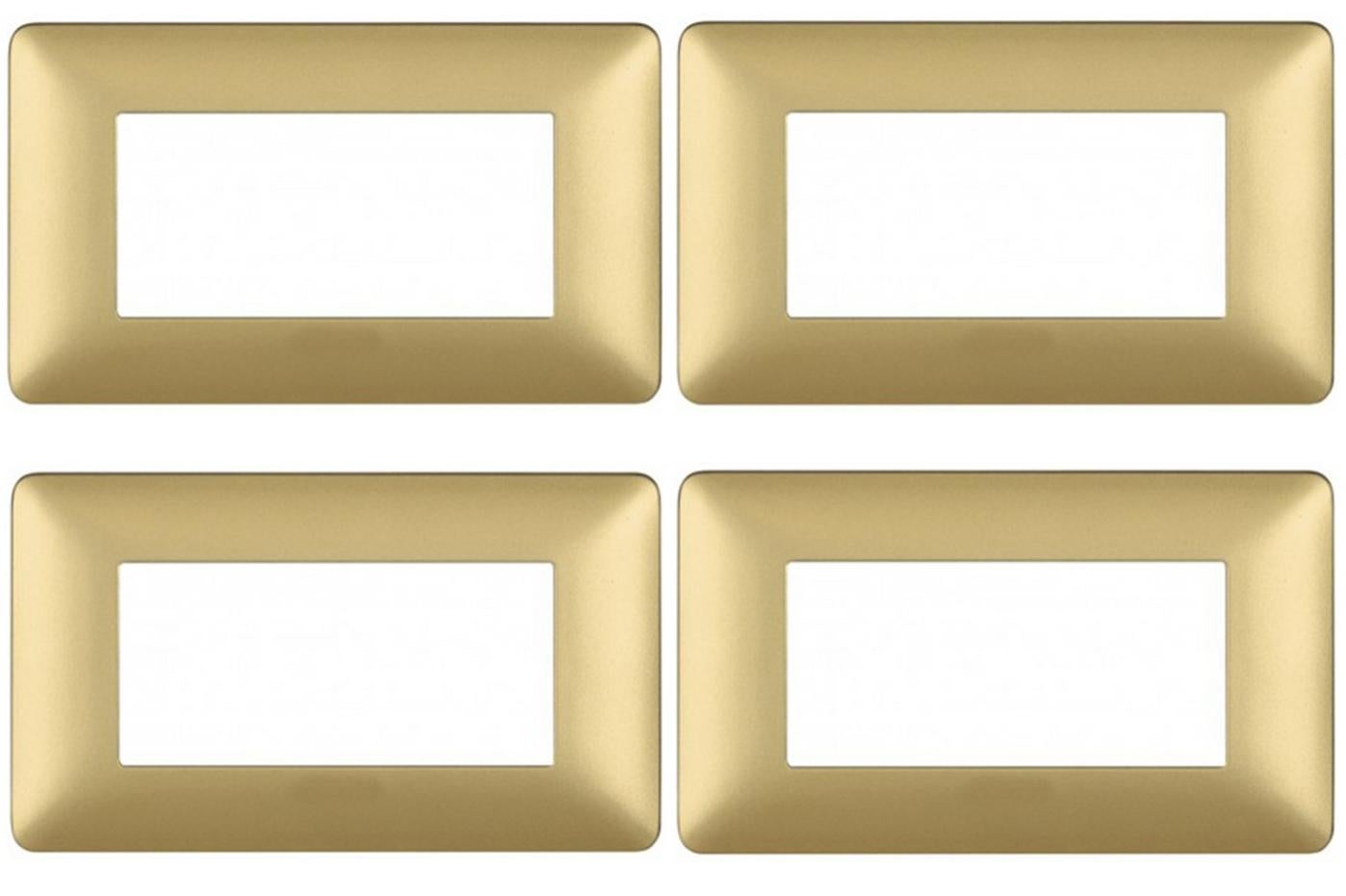 Placca interruttore 3 moduli copri placchetta interna oro tutanium 4pz ...