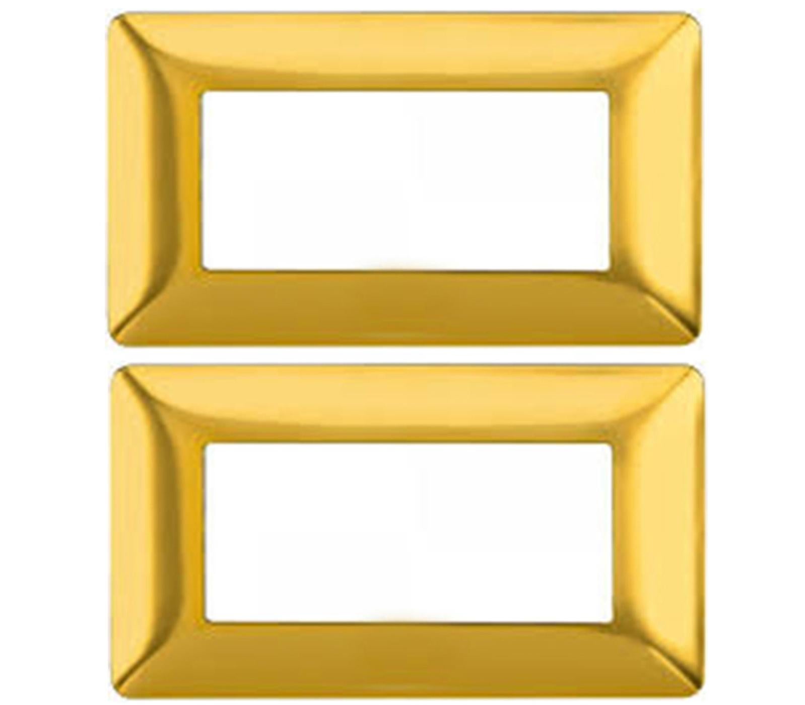Placca interruttore 6 moduli copri placchetta oro lucido copripresa ...