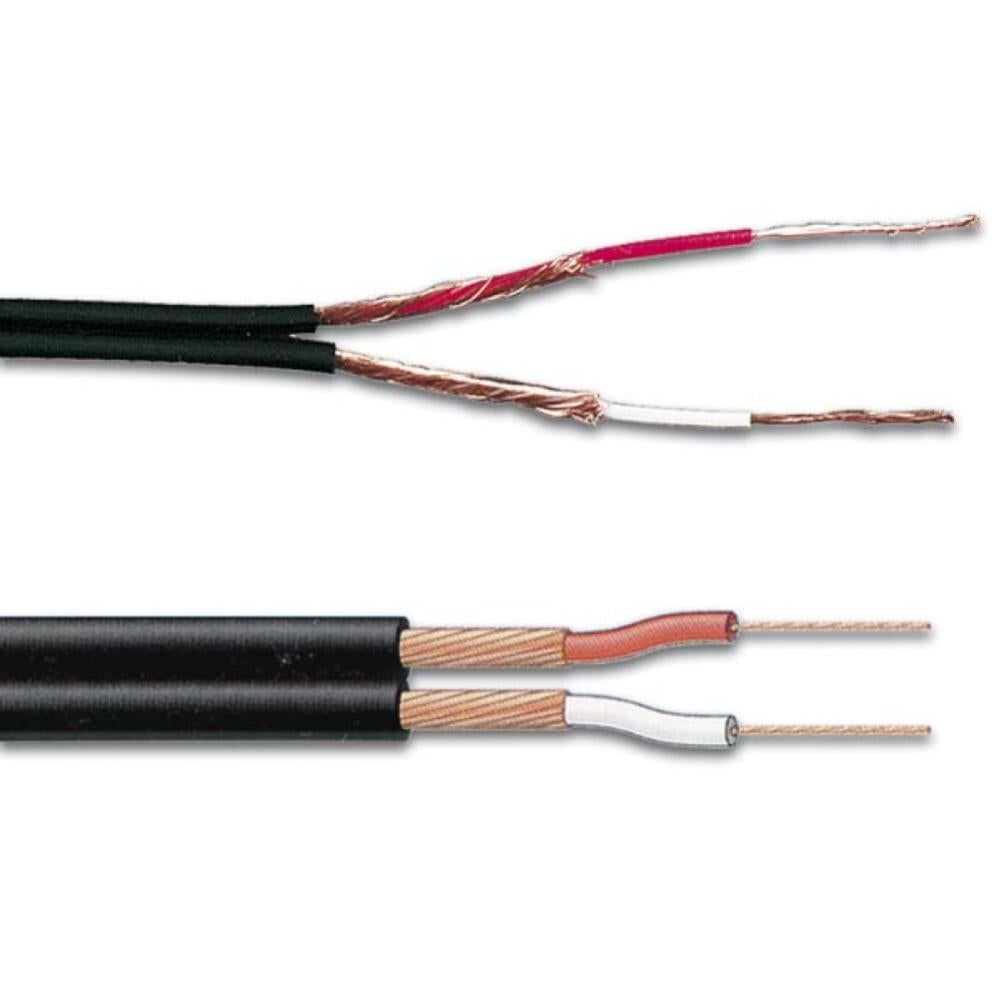 CABLE COTE A COTE BLINDE 2 x 0.25mm - NOIR | Leroy Merlin