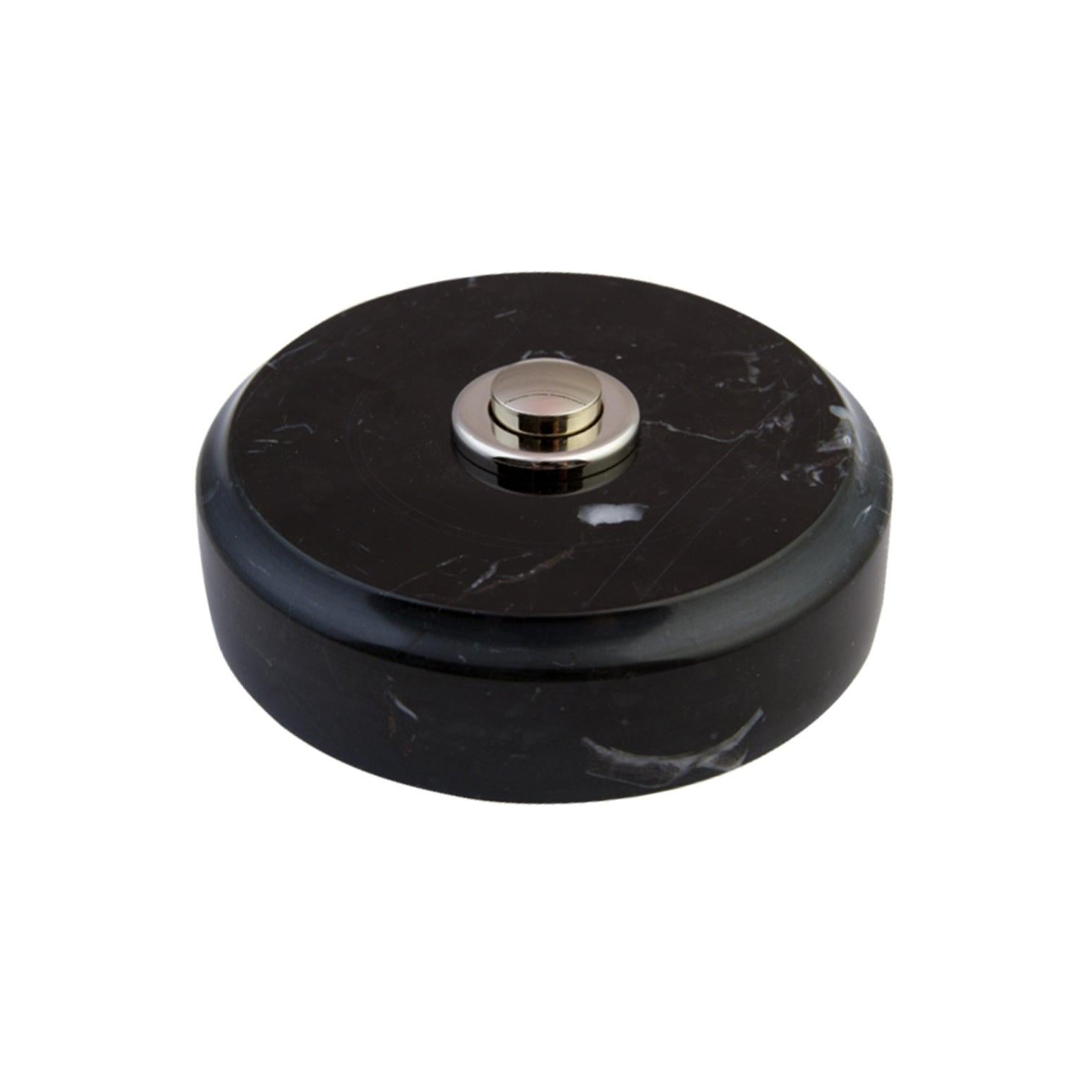 DKO ELEC Sonnette Malaga filaire marbre noir bouton chrome | Leroy Merlin