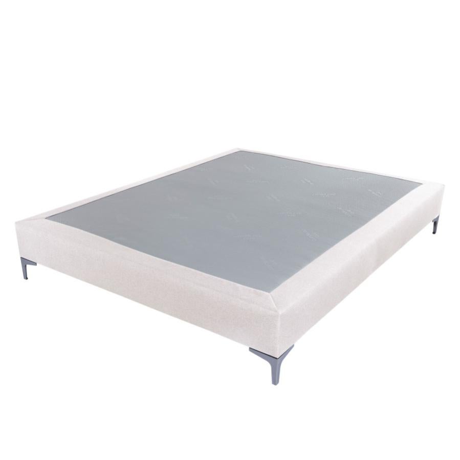 Sommier + pieds Tenor 160x200 tissu champagne 13 lattes | Leroy Merlin