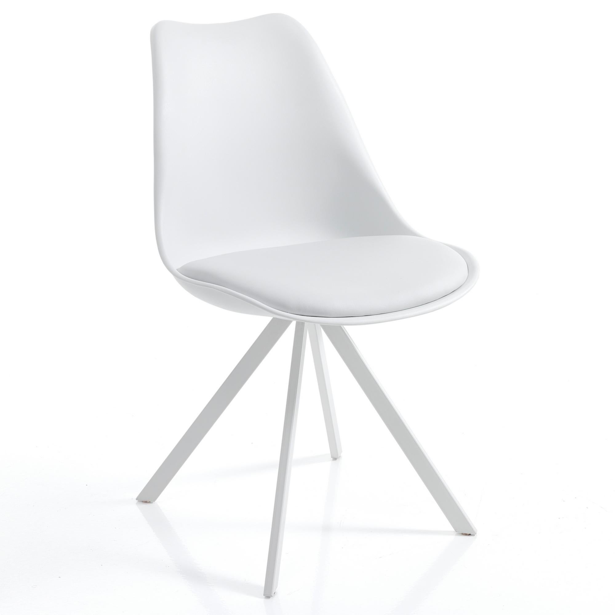 Lot de 4 chaises SMART SLIM WHITE | Leroy Merlin