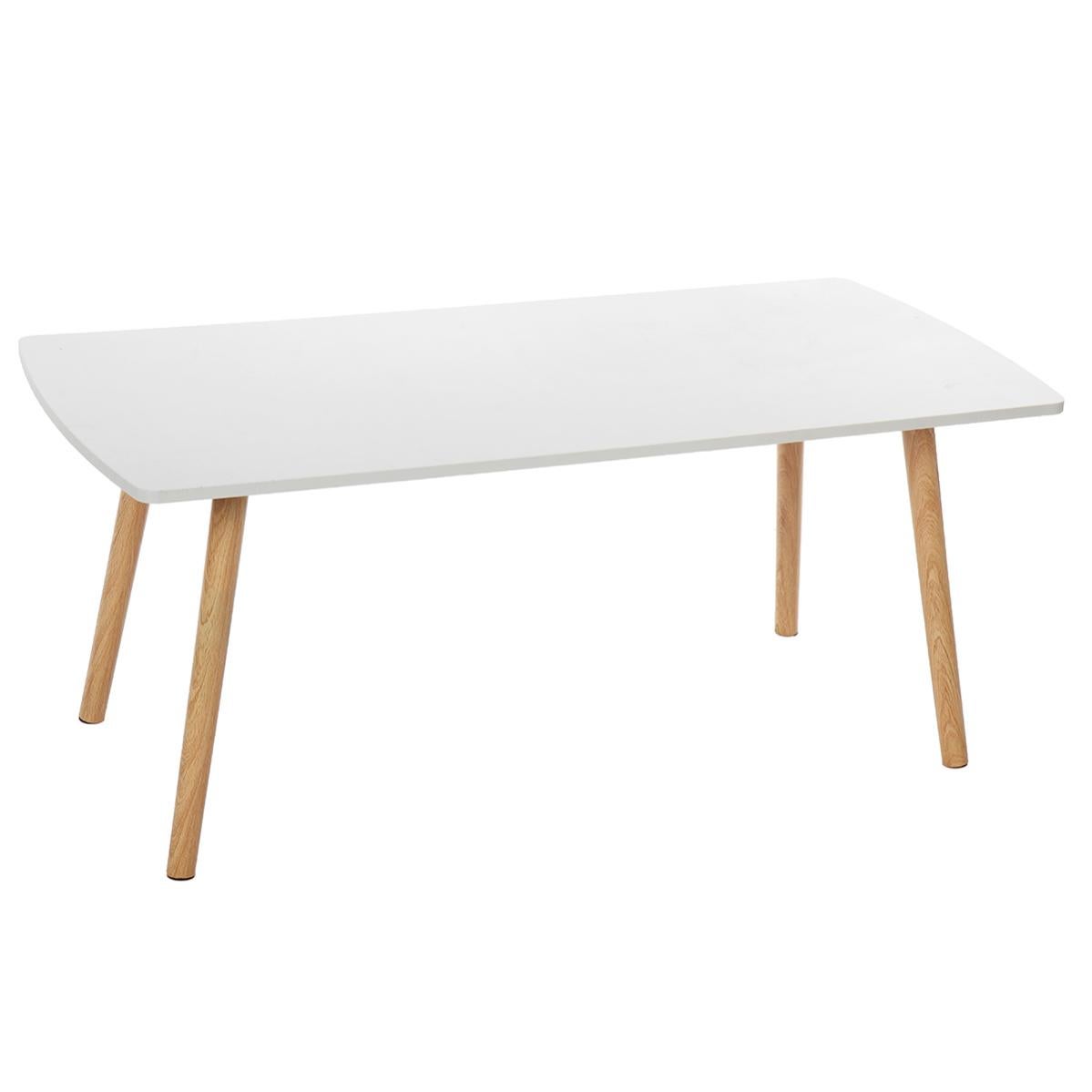 Table d'appoint table basse table gigognes rectangulaire blanc 100 x 50 ...