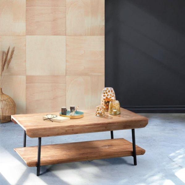 Table Basse Double Plateaux Teck Merapi | Leroy Merlin