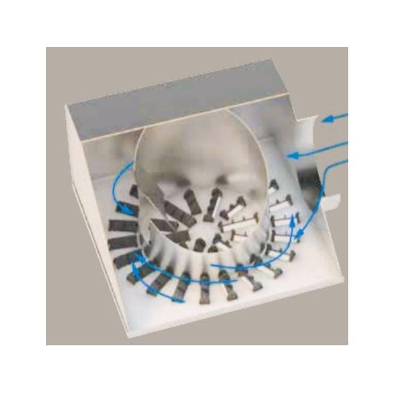 Diffuseur plenum variable DFH-B TWIN 675 Atlantic - Jet hélicoïdal - 675x675mm - Non isolé ...