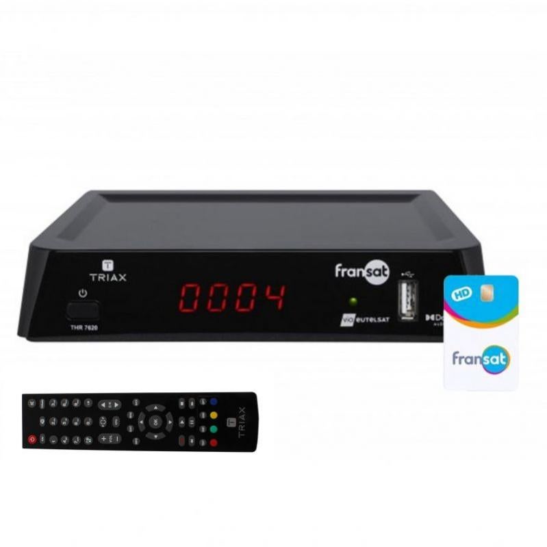 TRIAX THR7620 Récepteur TV Satellite HD + Carte PC6 FRANSAT Eutelsat 5W | Leroy Merlin