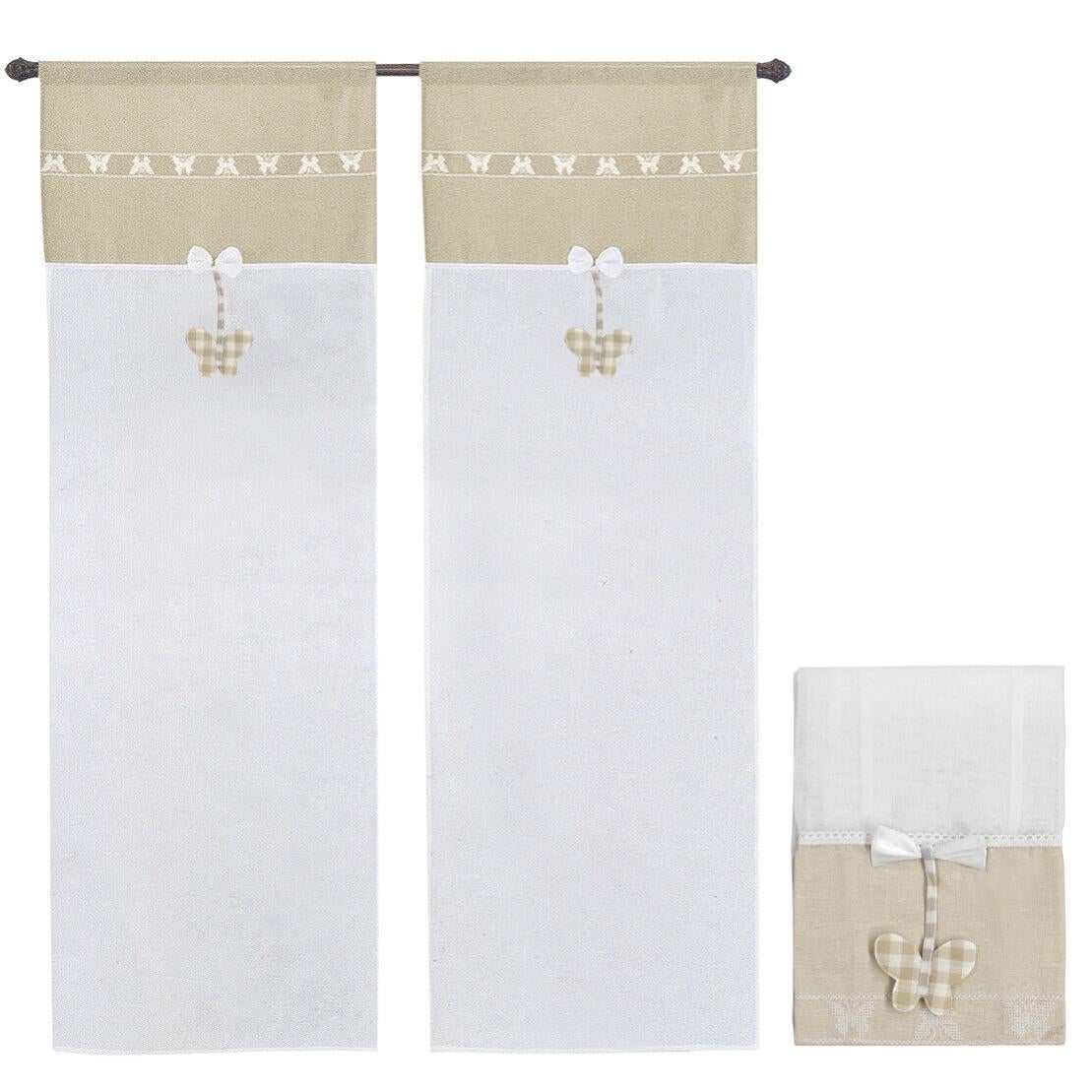 Tende Finestre Porta Interno 60x150 cm Tessuto Lino Semitrasparente ...