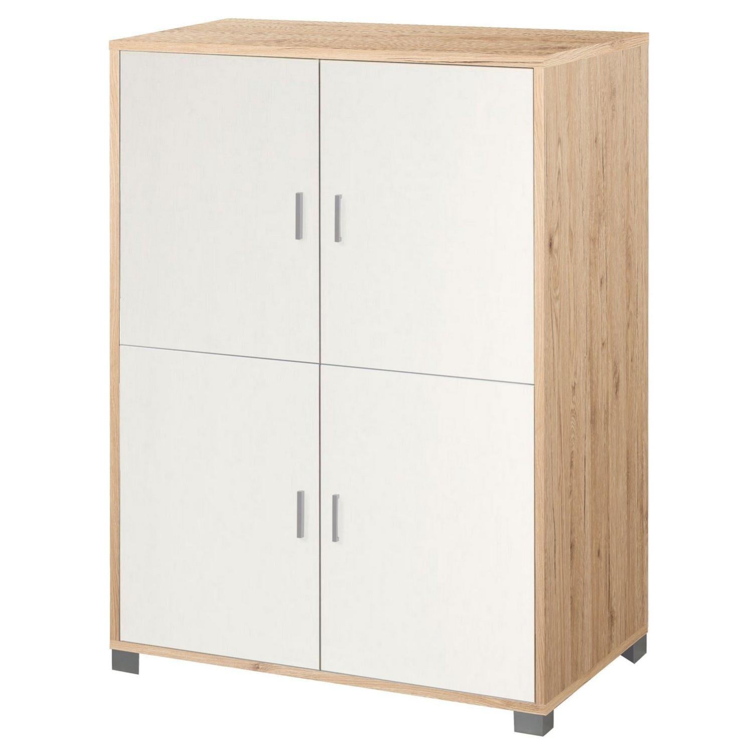 Mobile quadrante 4 ante h 162 cm colore Bianco Fiammato | Leroy Merlin