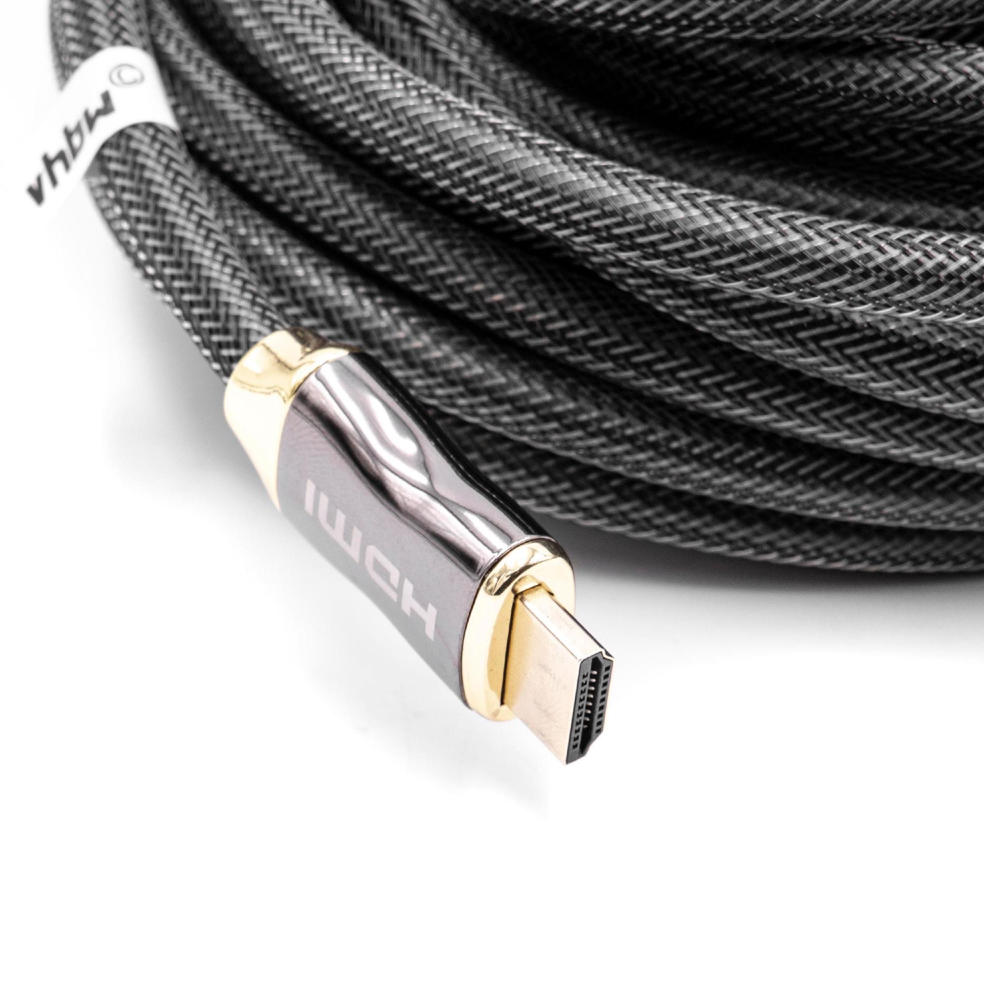 Vhbw Câble HDMI Premium V2.0 ultra HD TV V2.0 tressé 10m pour tablette, téléviseur, playstation ...