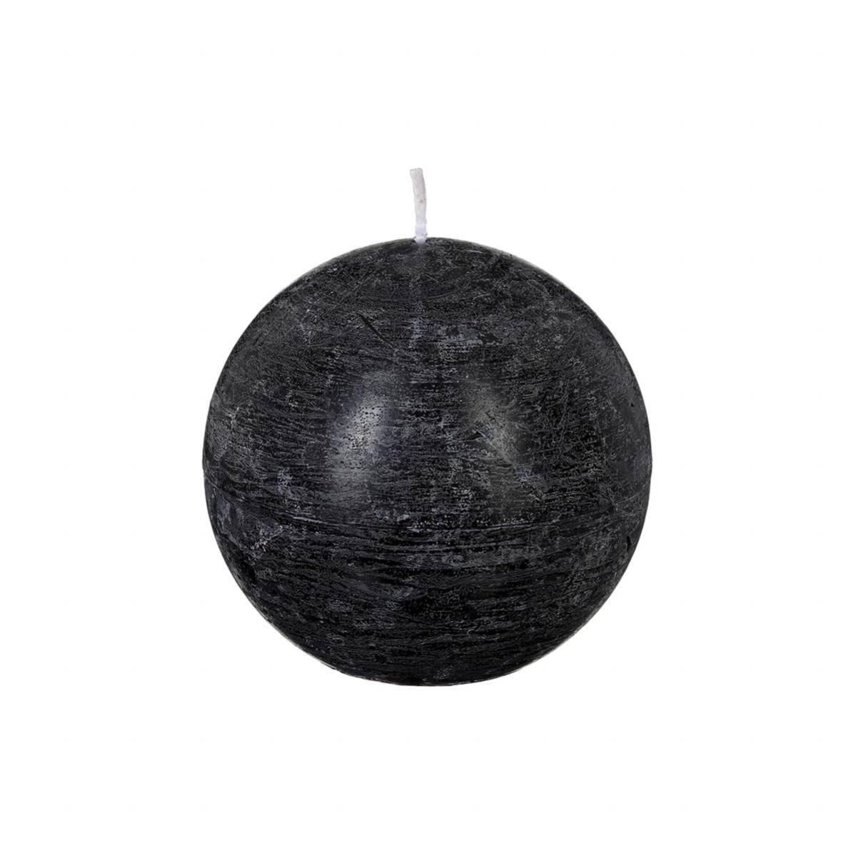 Bougie boule rustique - noir - 445g - Atmosphera créateur d'intérieur ...