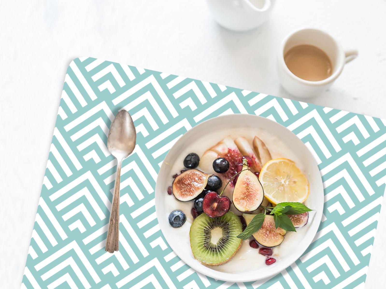 Set de table vinyle CRÉPUSCULE lagon 48x36cm | Leroy Merlin