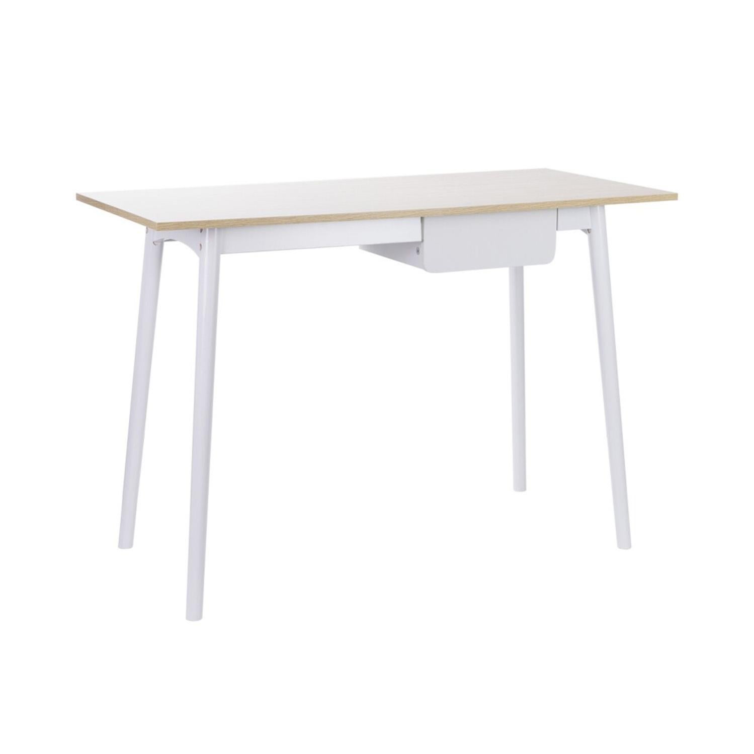 Table avec Tiroir coloris Blanc - Profondeur 50 x Longueur 110 x ...