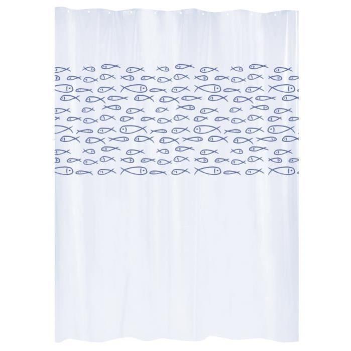 Gelco Design Rideau De Douche - 180x200 Cm - Motif Poisson - Majorelle ...