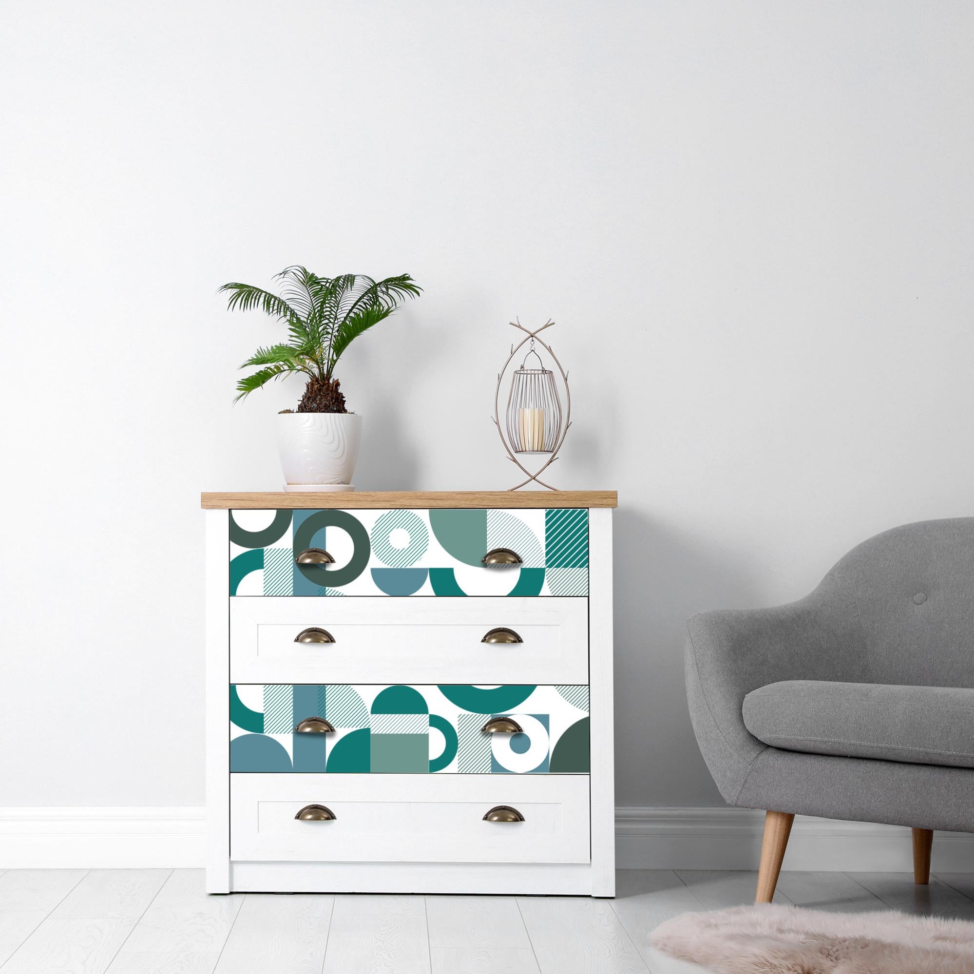 Rollo adhesivo / Adhesivo Credenza l.200 x A.45 cm Géométrie Canard ...