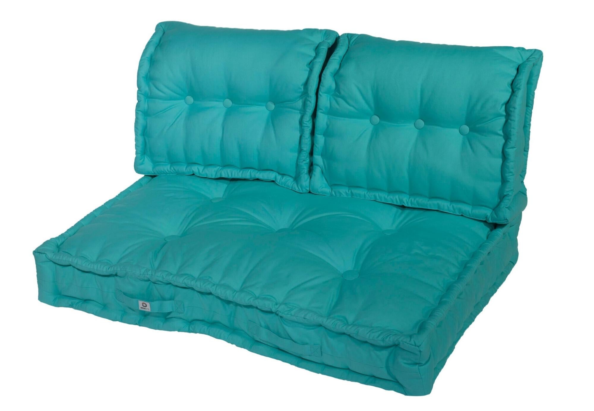 Cuscini pallet imbottiti 120x80x20cm blu caraibico | Leroy Merlin