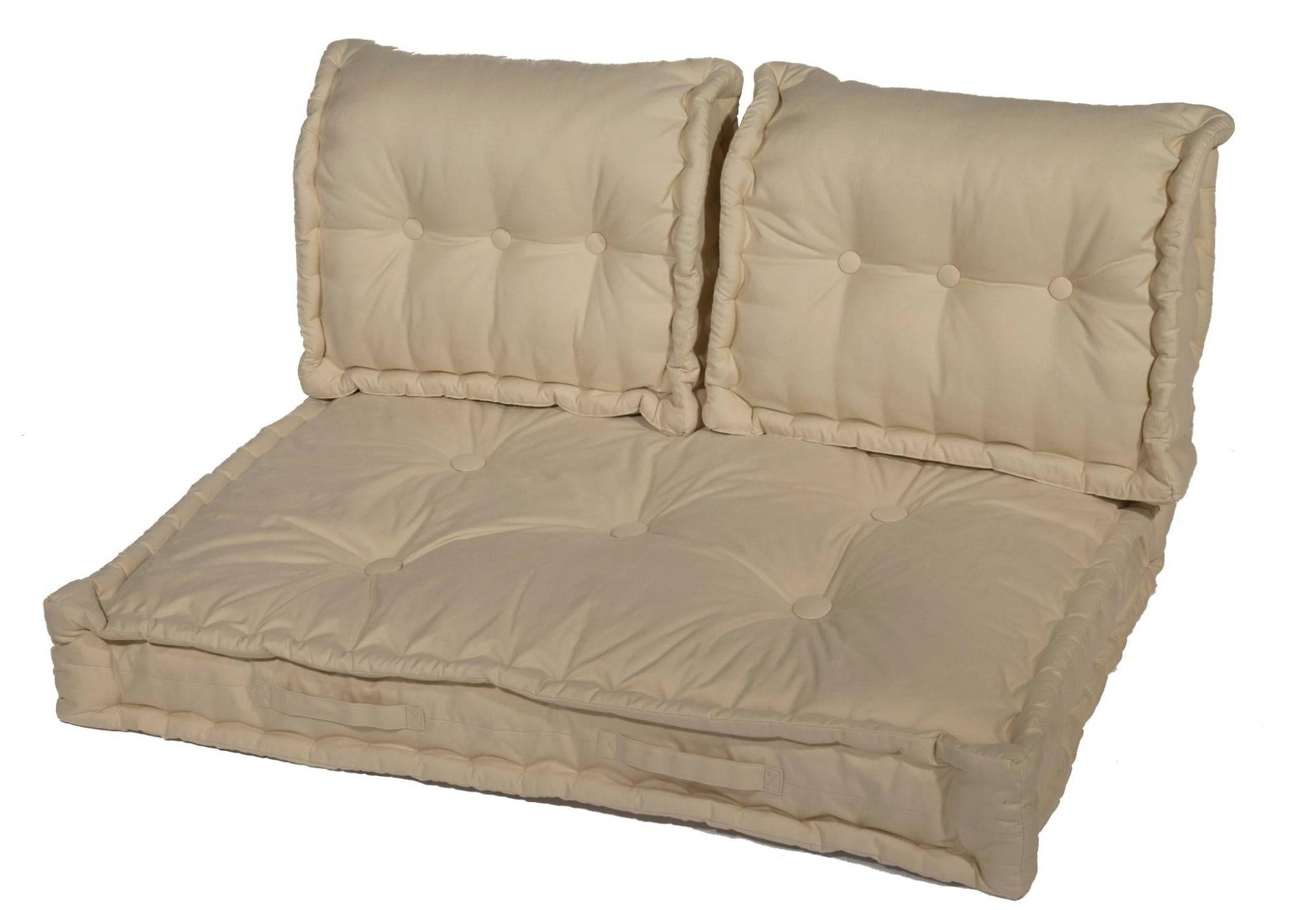 Cuscini pallet imbottiti 120x80x20cm Beige chiaro | Leroy Merlin