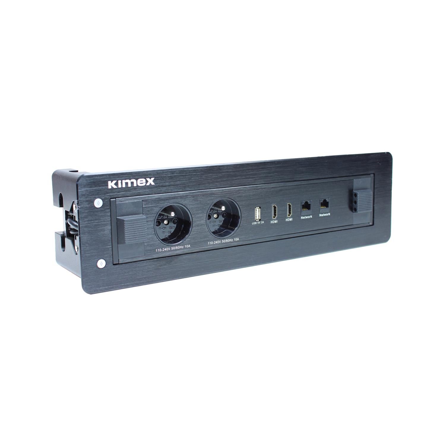Caja de conexión de mesa giratoria motorizada, 2xRJ45, USB, 2xHDMI, 2x ...