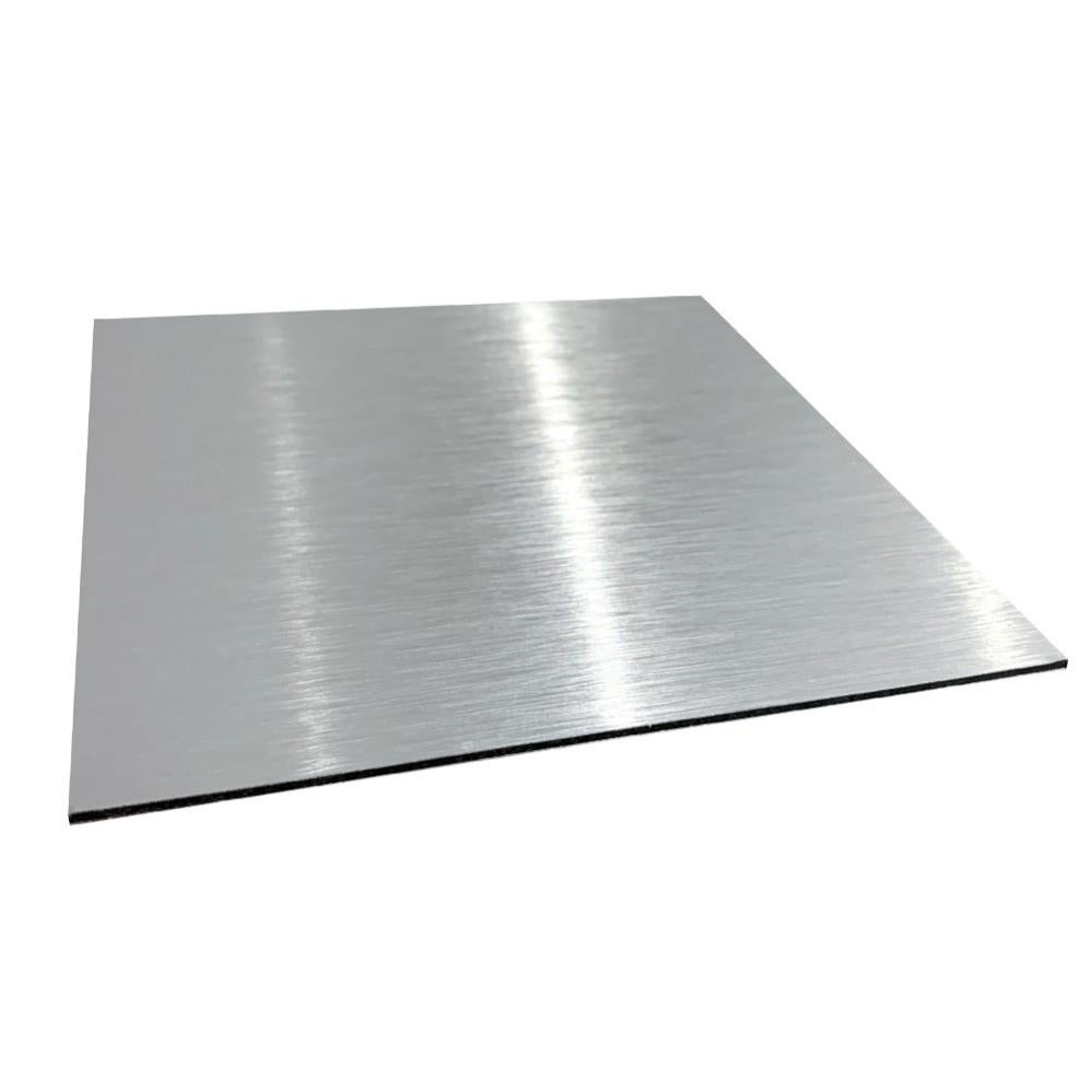 Panneau Composite Aluminium Brossé 2 mm. Plaque alu avec au Centre un ...