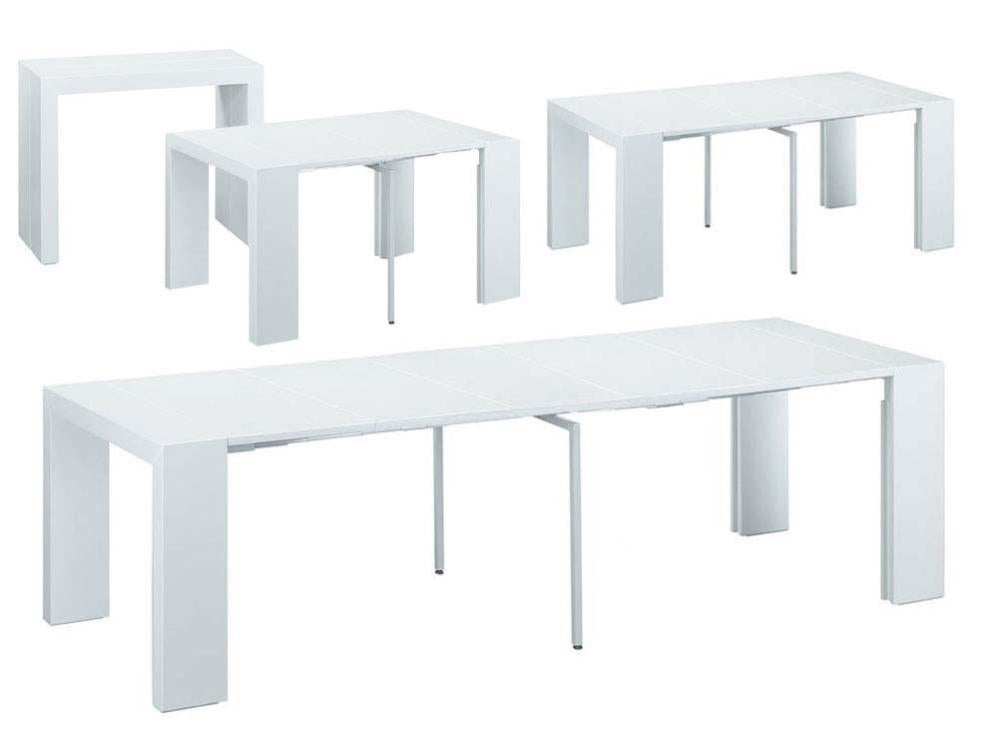 Mesa extensible "Elsa" -50/300 x 94 x 75 cm - Blanco | Leroy Merlin