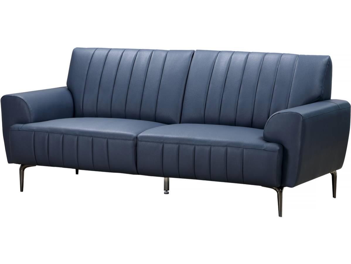 Canapé droit fixe en cuir reconstitué "Bosley" - 201 x 89 x 85 cm - 3 ...