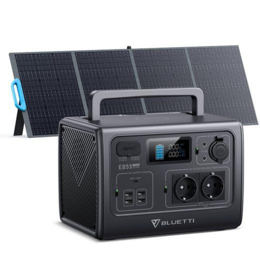 BLUETTI Generatore Solare EB55 e PV200 Pannello Solare Incluso, 537Wh ...