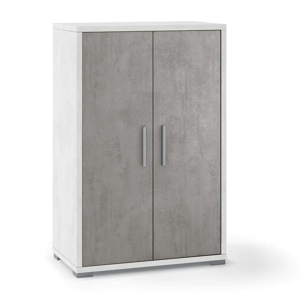 Mueble 2 puertas Colección Doublé Blanco Óxido y frontal en color ...