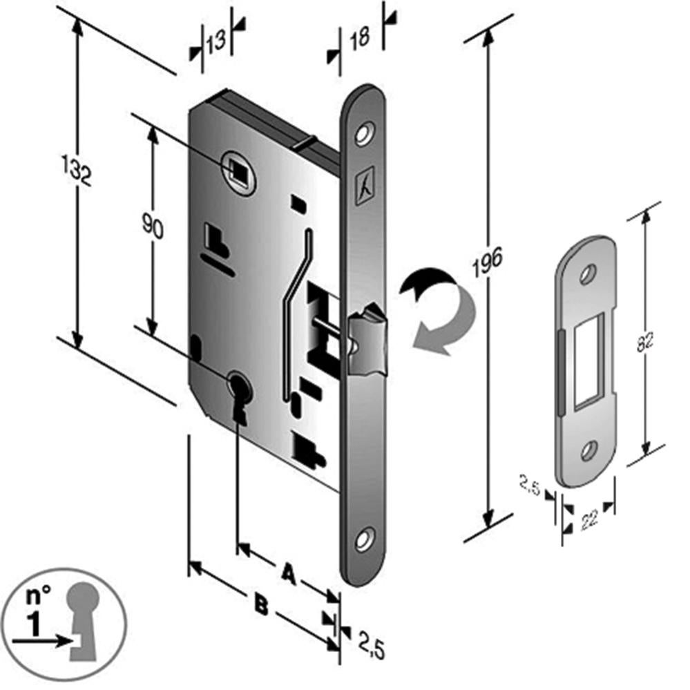 5 pz di patent b.bitter 8/90 scr.centr.bt e50 cro.c/g | Leroy Merlin