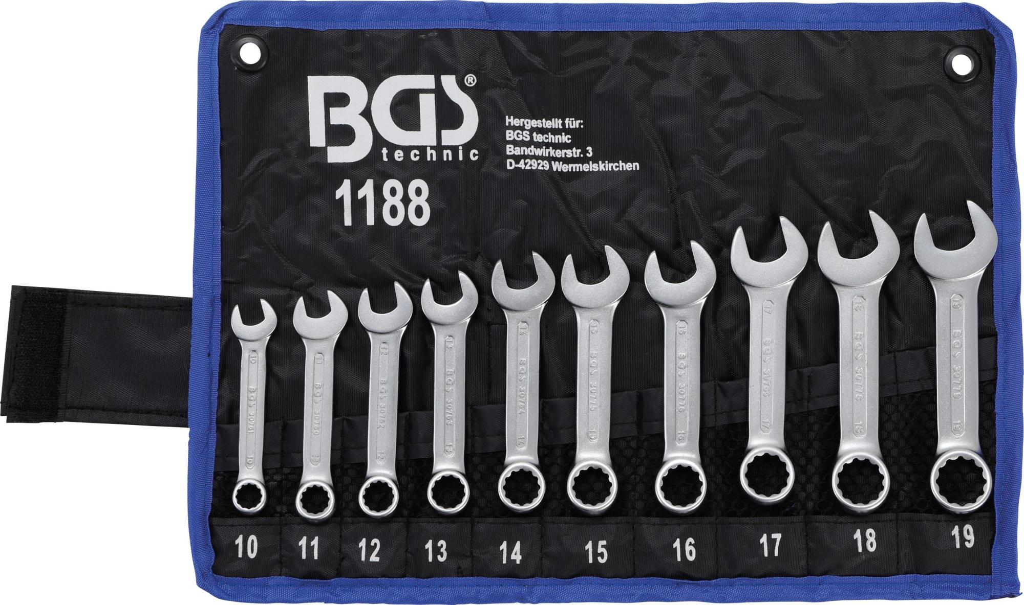 BGS technic Serie di chiavi combinate anello-forchetta | extra corte ...
