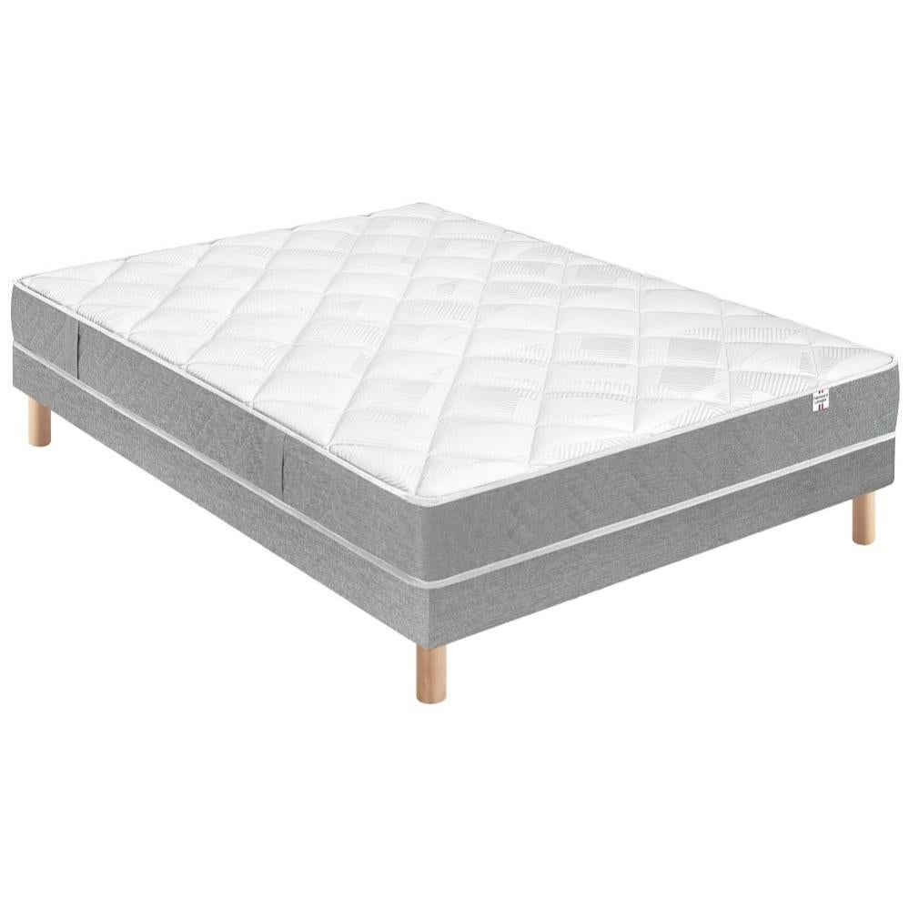 Ensemble Douces Nuits Hydros Mousse HR 35 kg/m3 + Sommier Base Ferme ...