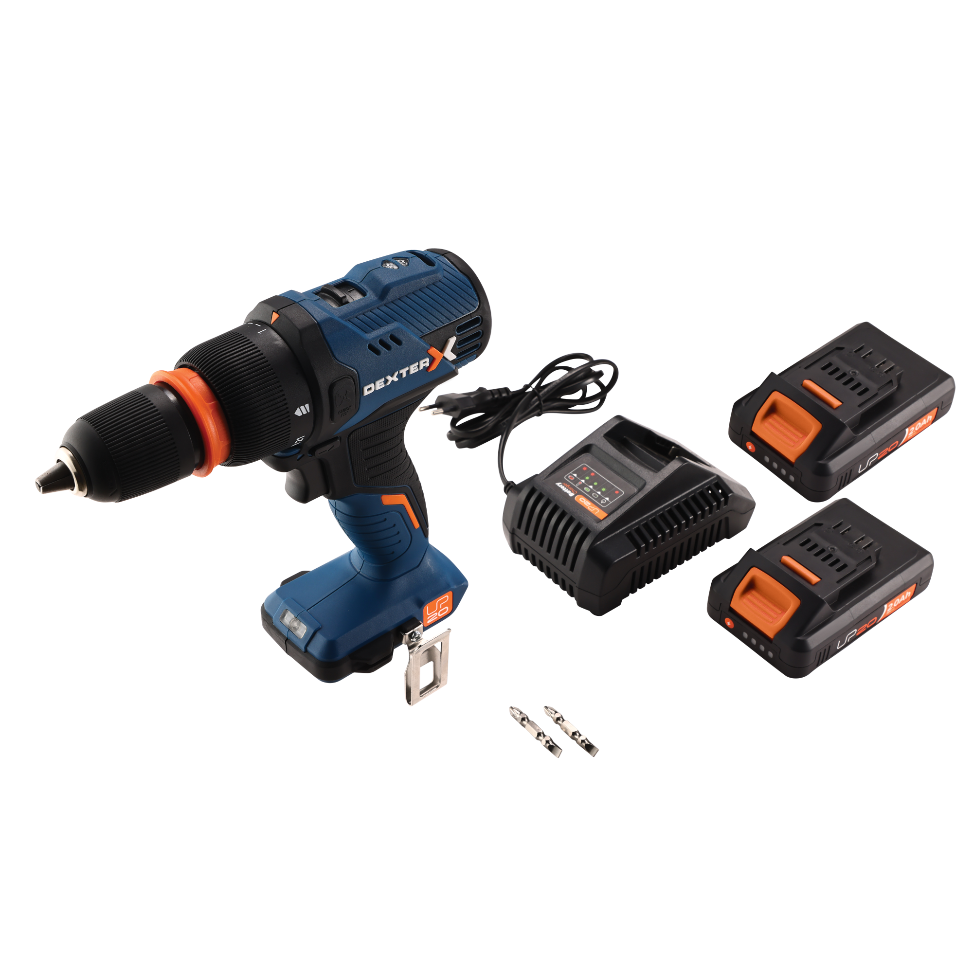 Trapano a batteria 20 V - 2 batterie 2 Ah e caricatore inclusi - DEXTER ...